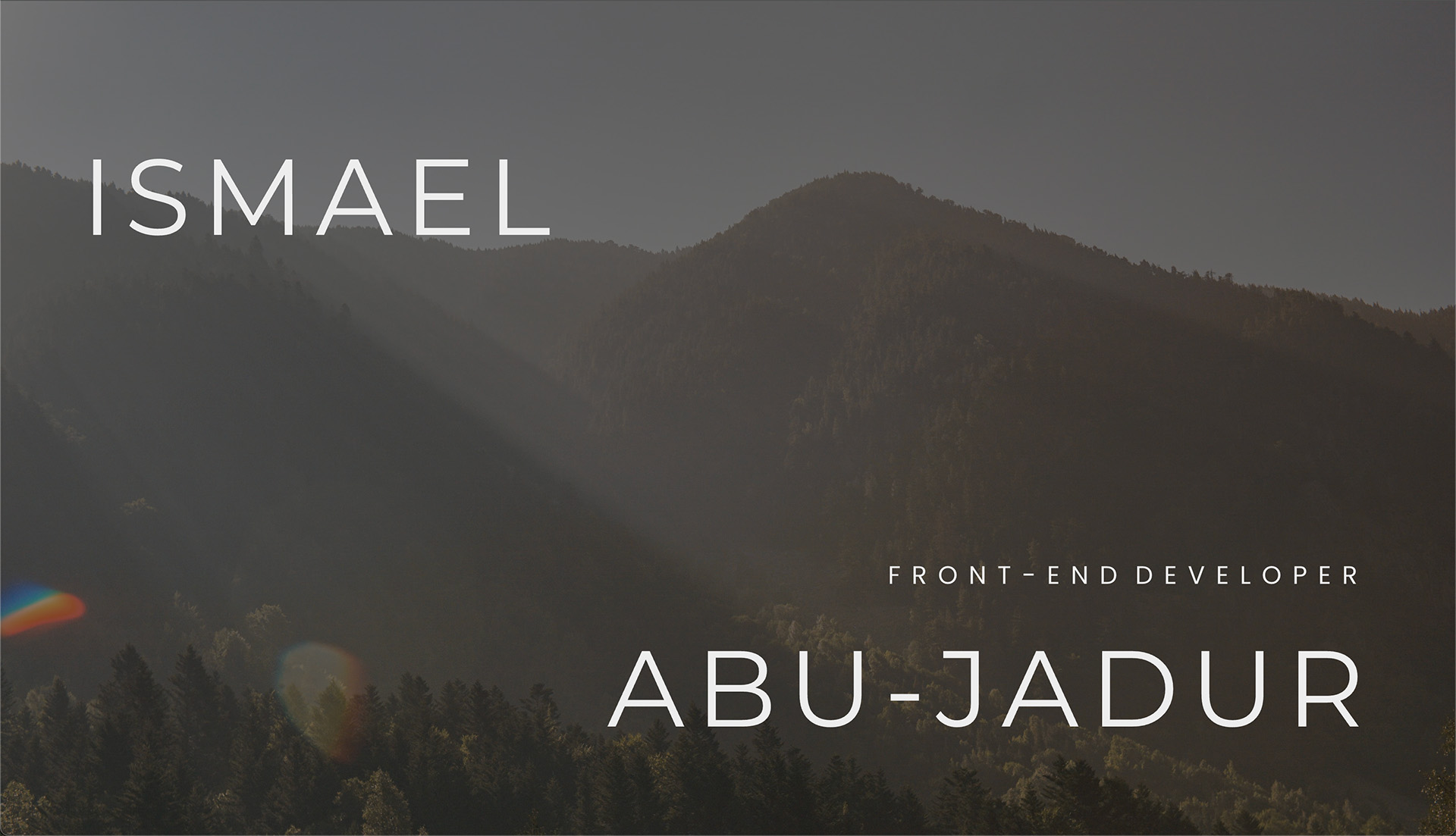 Ismael Abu-jadur - Front-End Developer